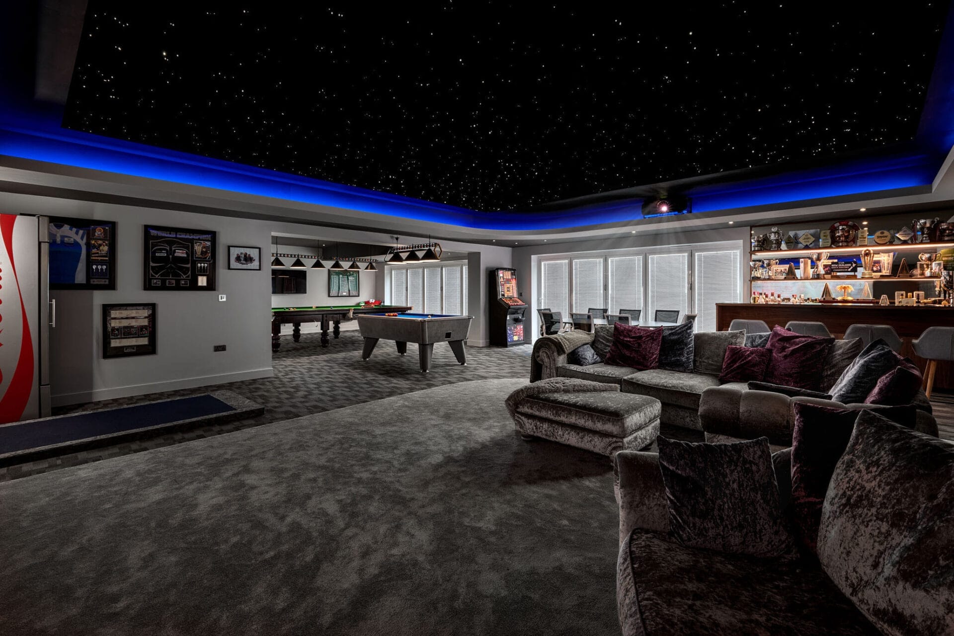 Customer Project 170 - Gerwyn Price Infinity cinema room - starscape.co.uk